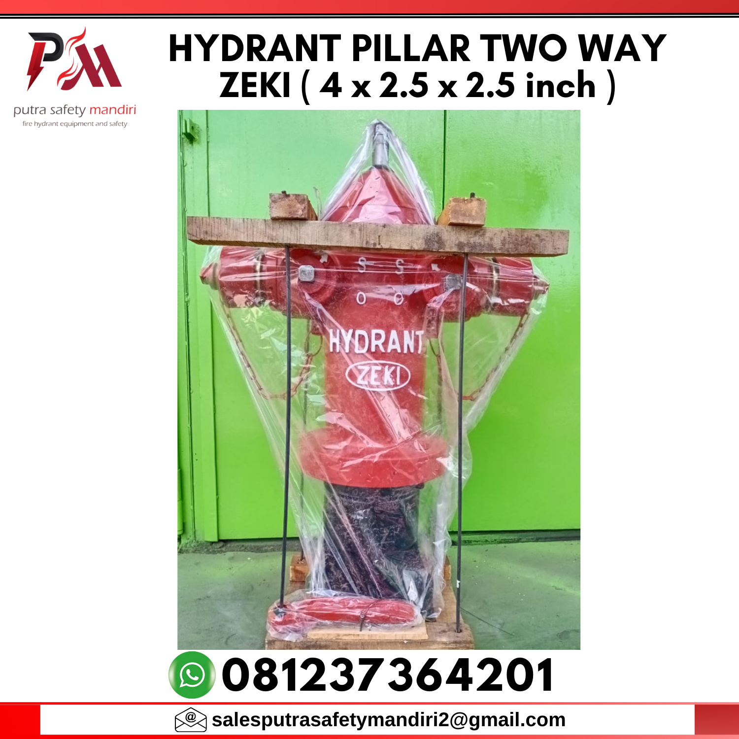 HYDRANT PILLAR ZEKI TWO WAY FLANGE JIS10K 20 BAR