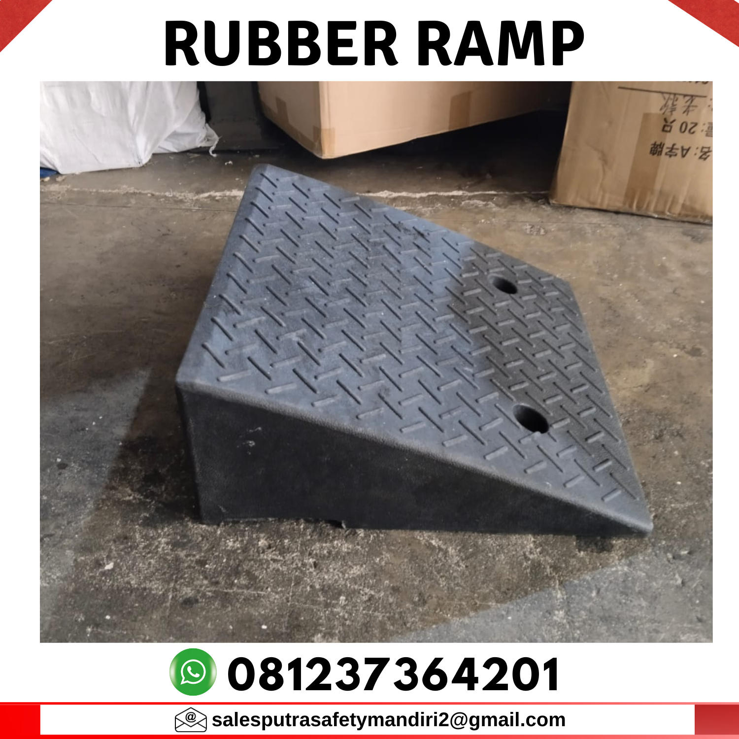 RUBBER RAMP PORTABLE SOLID TANJAKAN MOBIL KARET