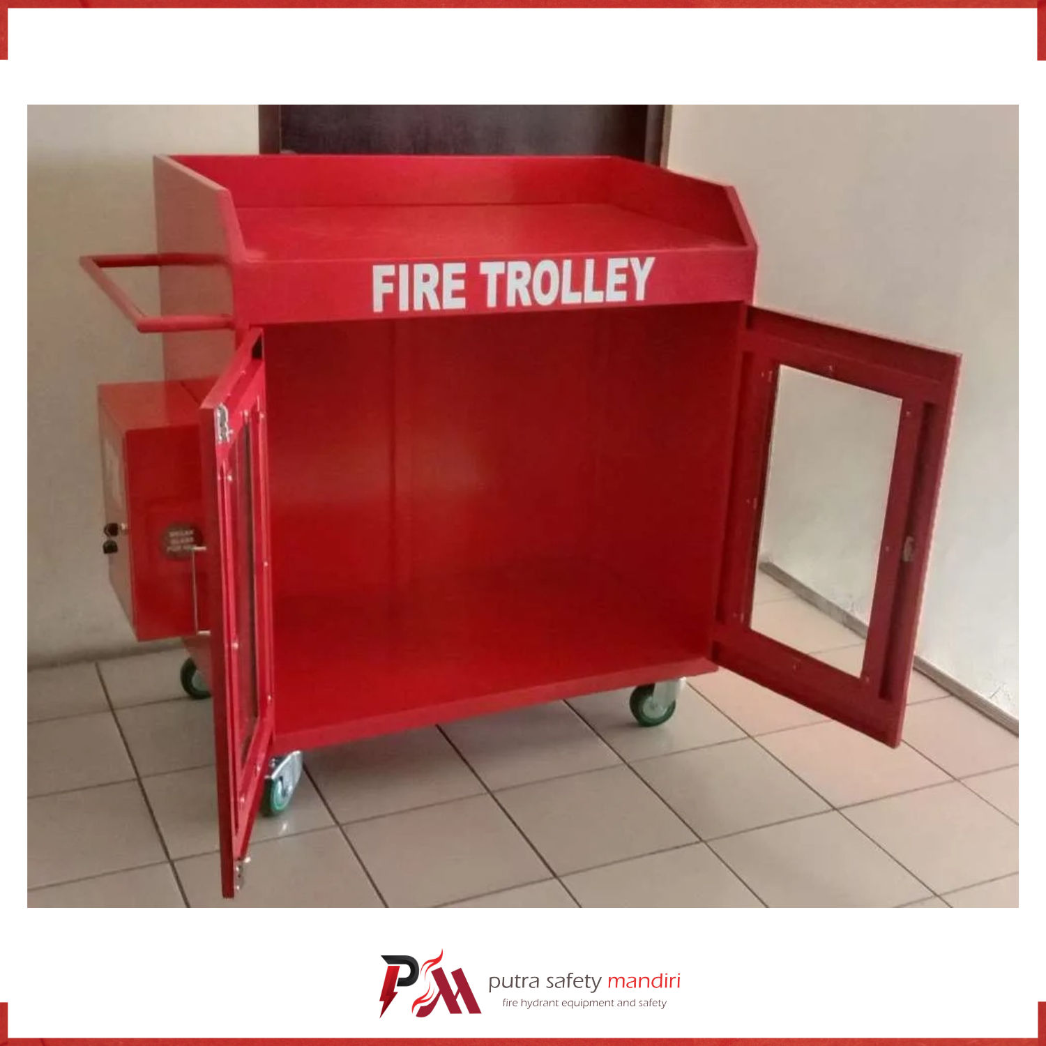FIRE TROLLEY SAFETY LEMARI DORONG PENYIMPANAN APD