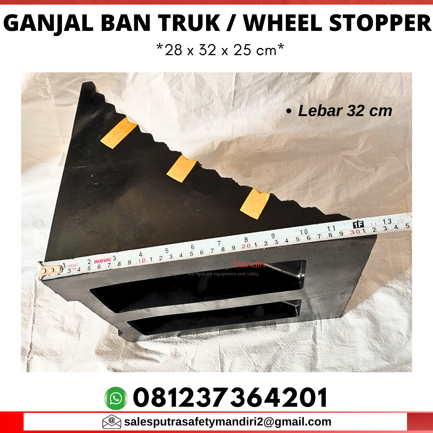 RUBBER WHEEL STOPPER KARET PENAHAN BAN TRUK