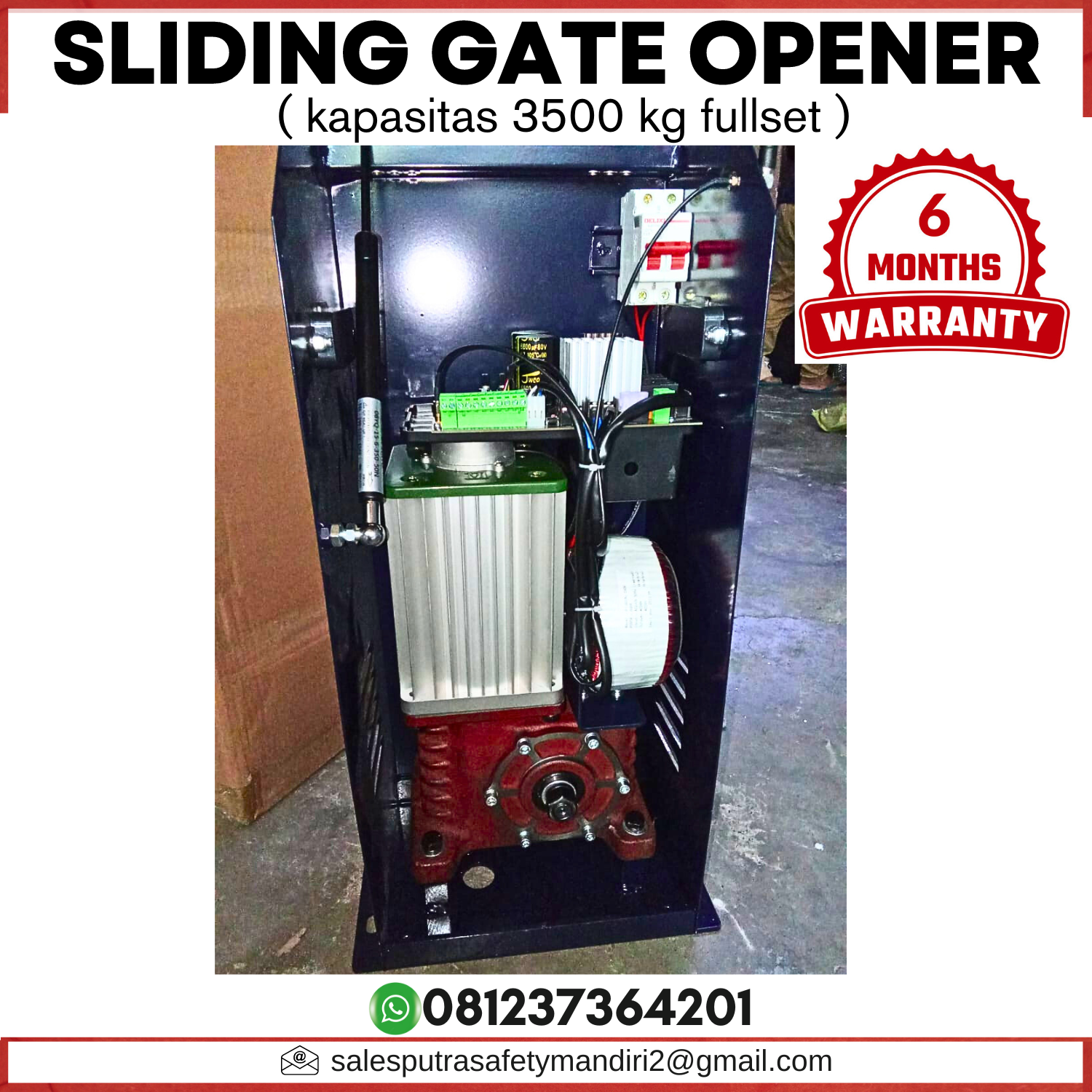 MESIN GERBANG OTOMATIS SLIDING GATE DC 3500 KG