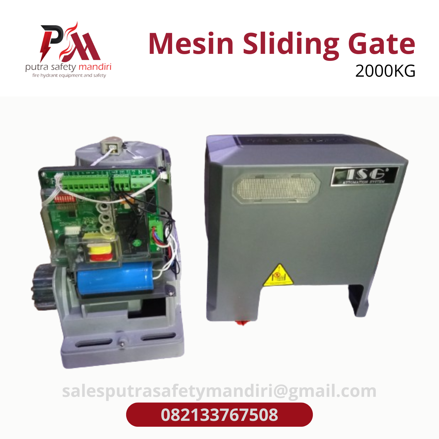 AUTOMATIC SLIDING GATE ISG 2000KG MESIN OTOMATIS