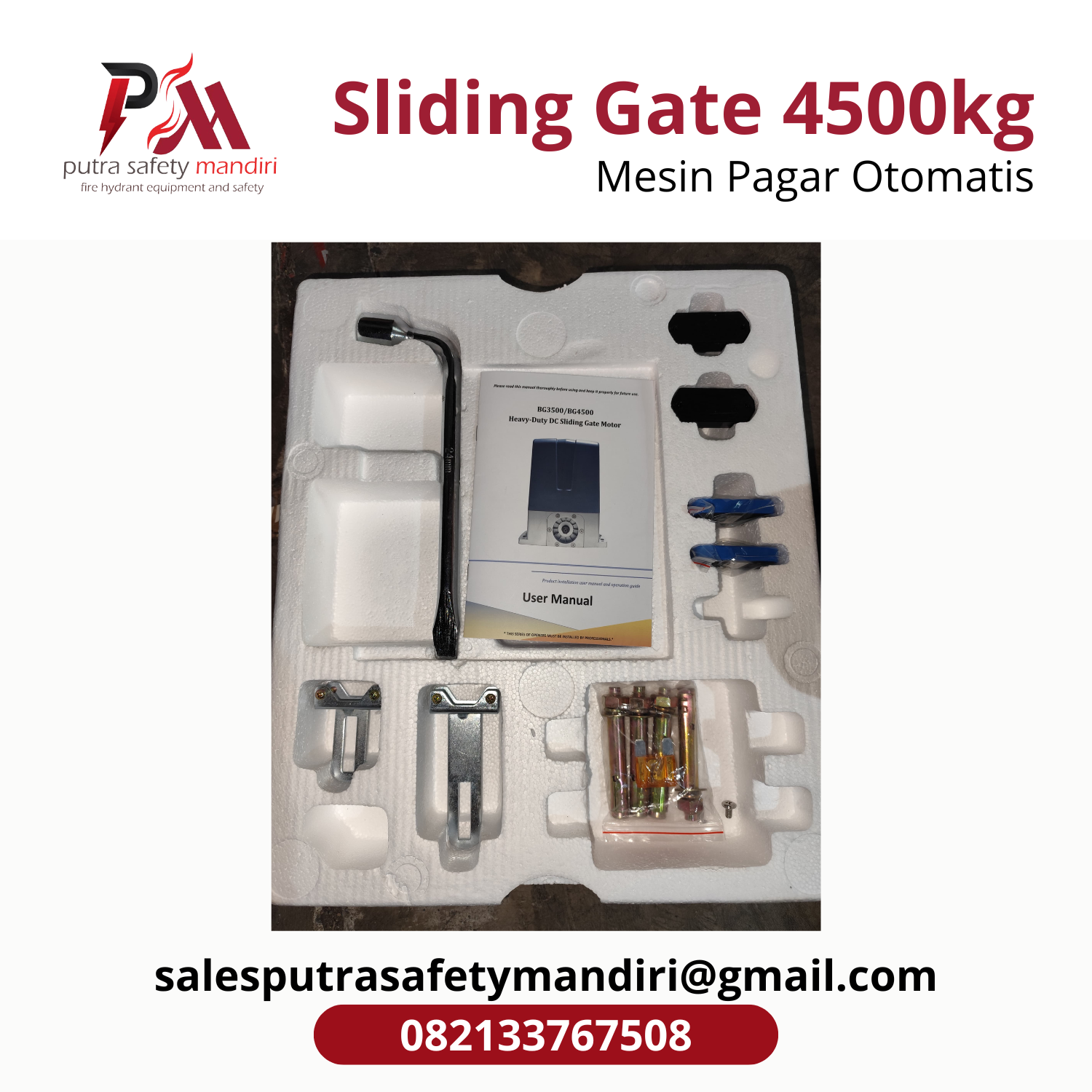 MESIN SLIDING GATE OTOMATIS 4.5 TON DC OPENER PAGAR
