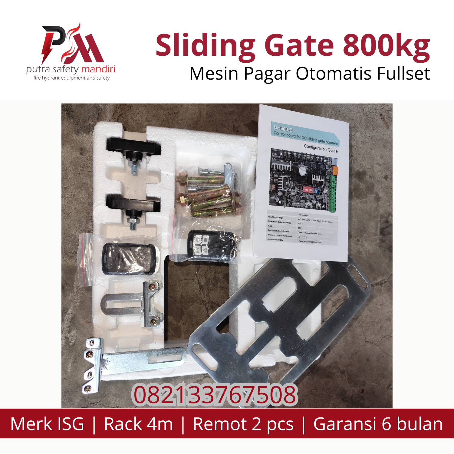 MESIN SLIDING GATE OTOMATIS ISG 800KG MOTOR GERBAN