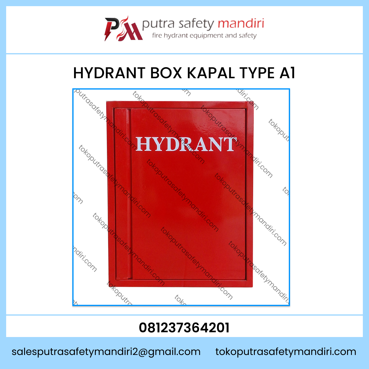 HYDRANT BOX KAPAL TYPE A1 PINTU POLOS 52X66X16