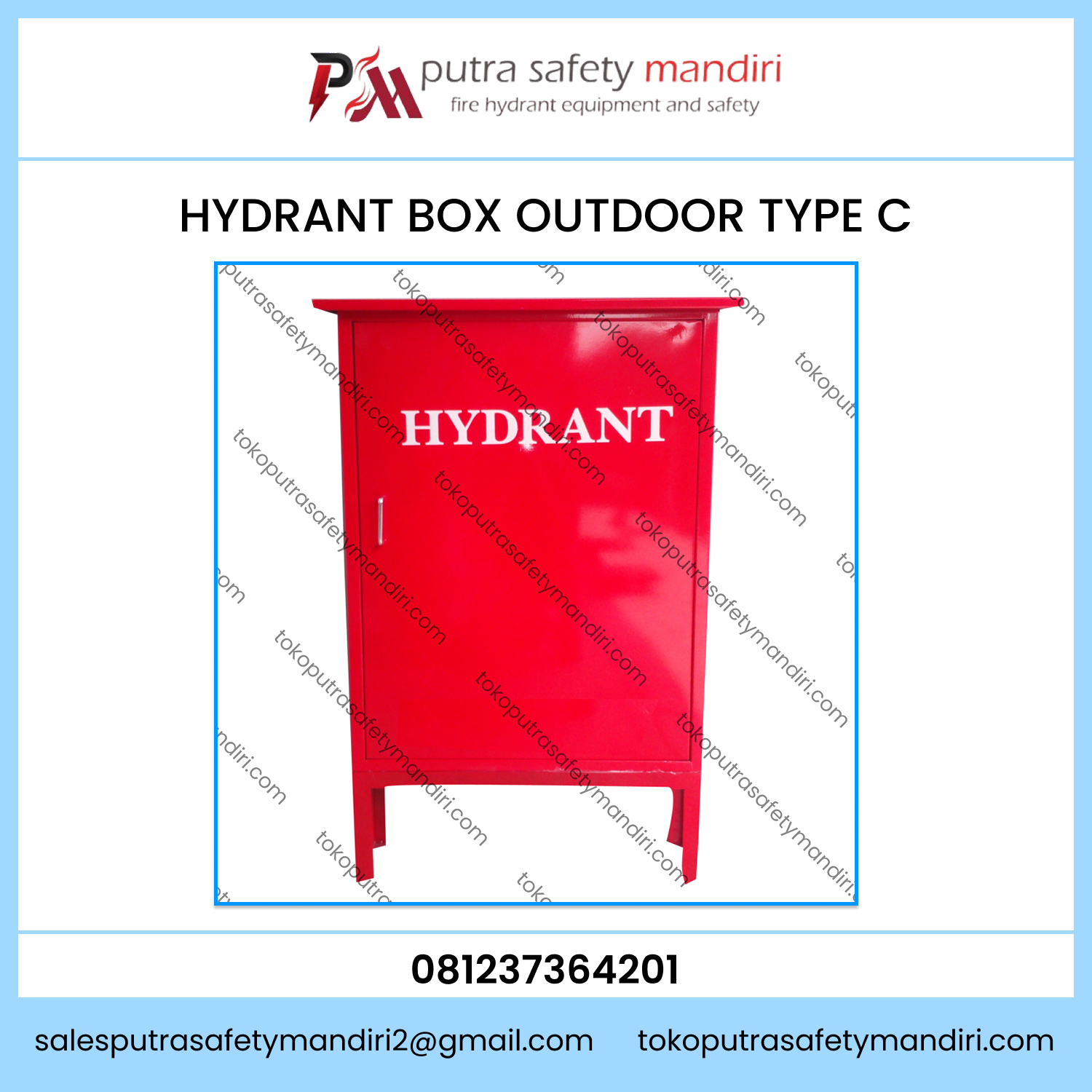 HYDRANT BOX OUTDOOR TIPE C PINTU POLOS TANPA KACA