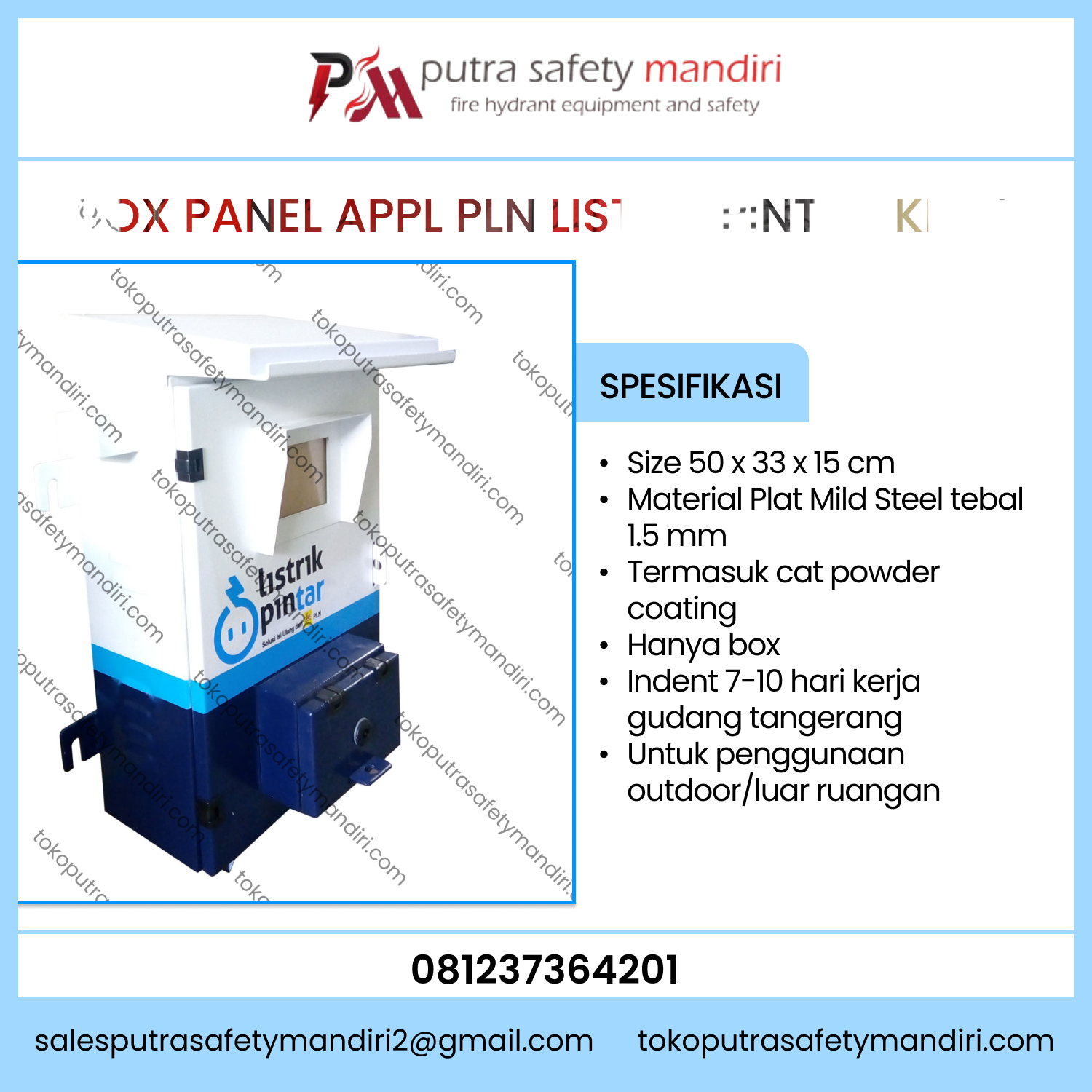 BOX LISTRIK PINTAR PLN 59X33X15 KOTAK PANEL APPL