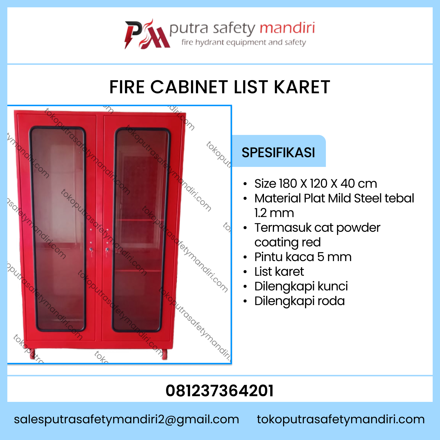 FIRE SAFETY CABINET LIST KARET LEMARI ALAT DAMKAR