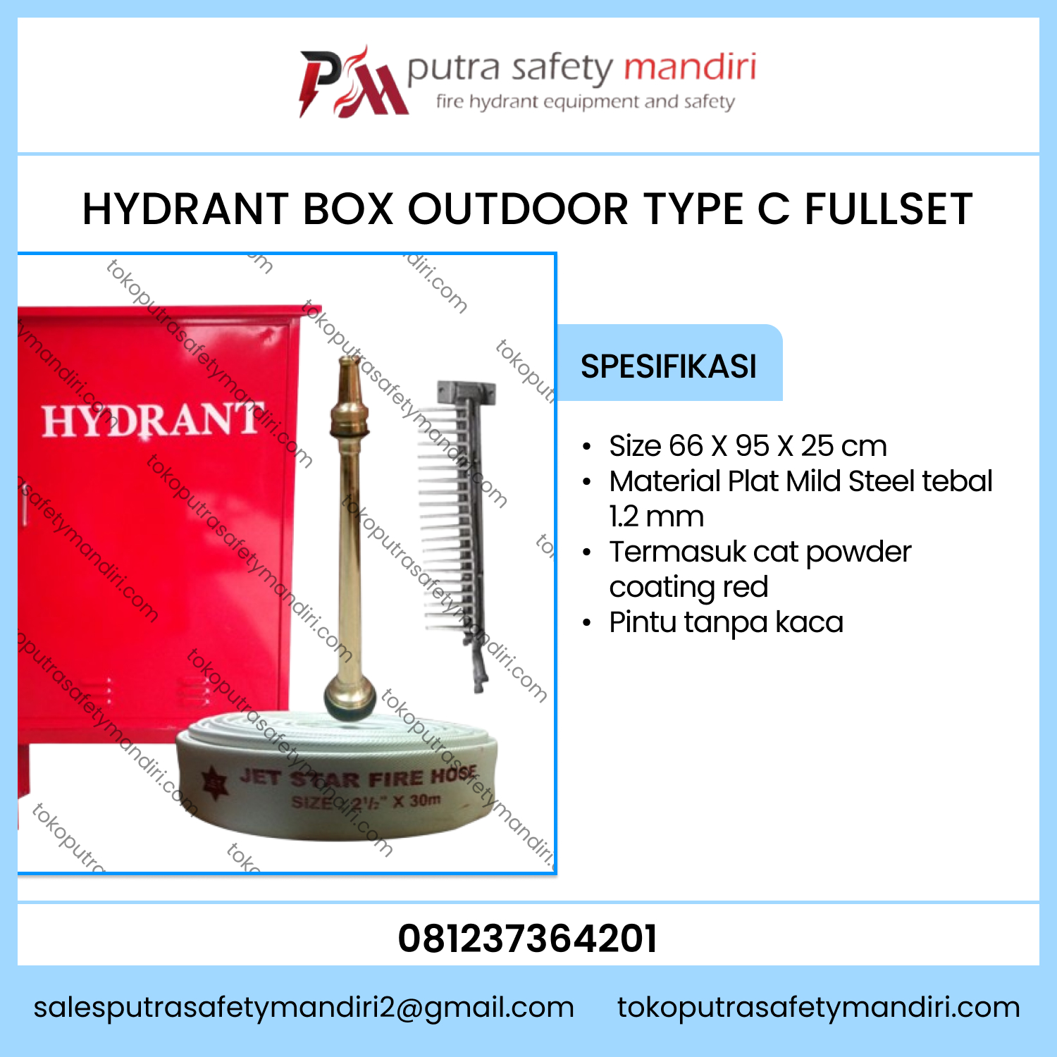OHB HYDRANT BOX OUTDOOR TYPE C FULLSET LENGKAP