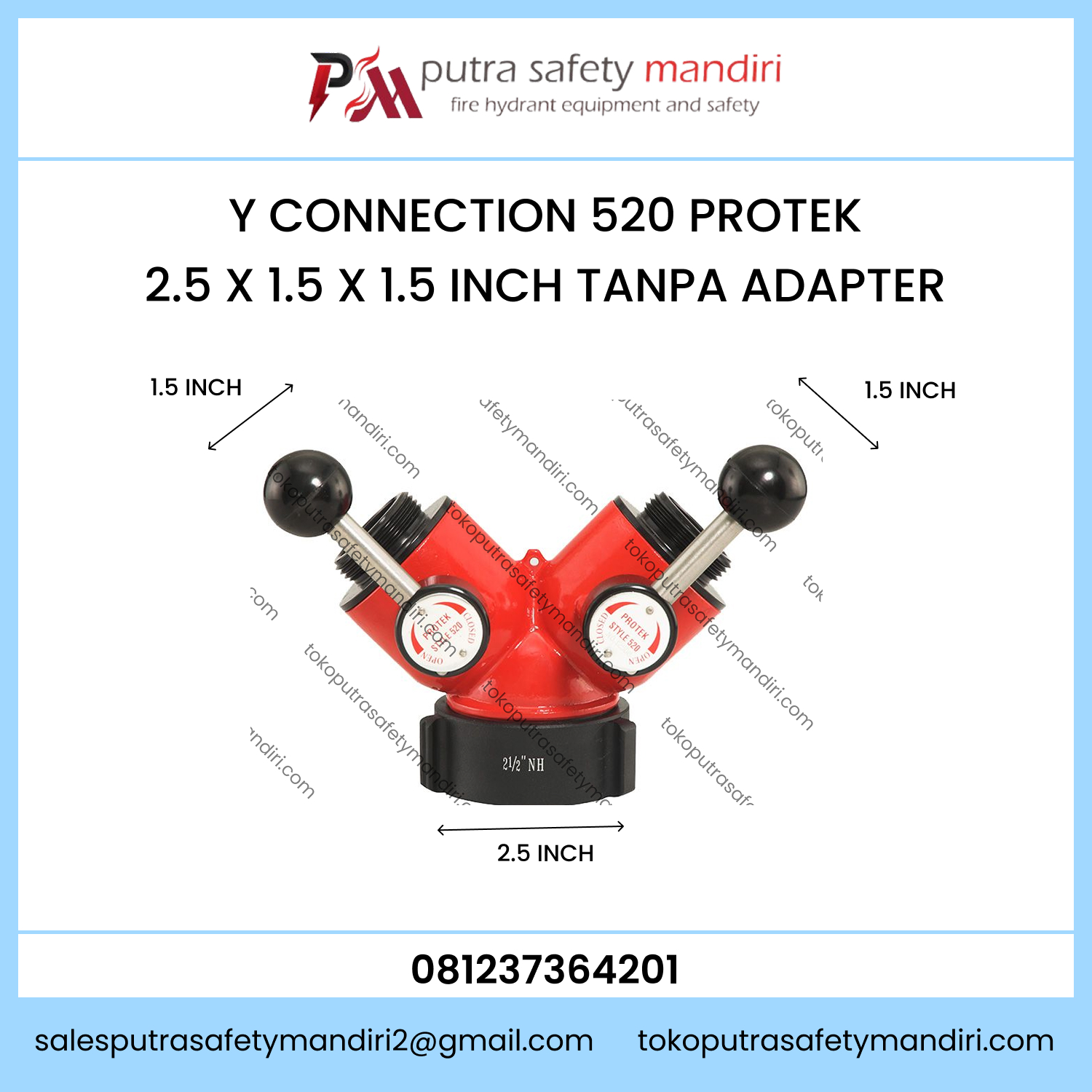 JUAL PROTEK Y CONNECTION 520 HYDRANT BRANCHPIPE