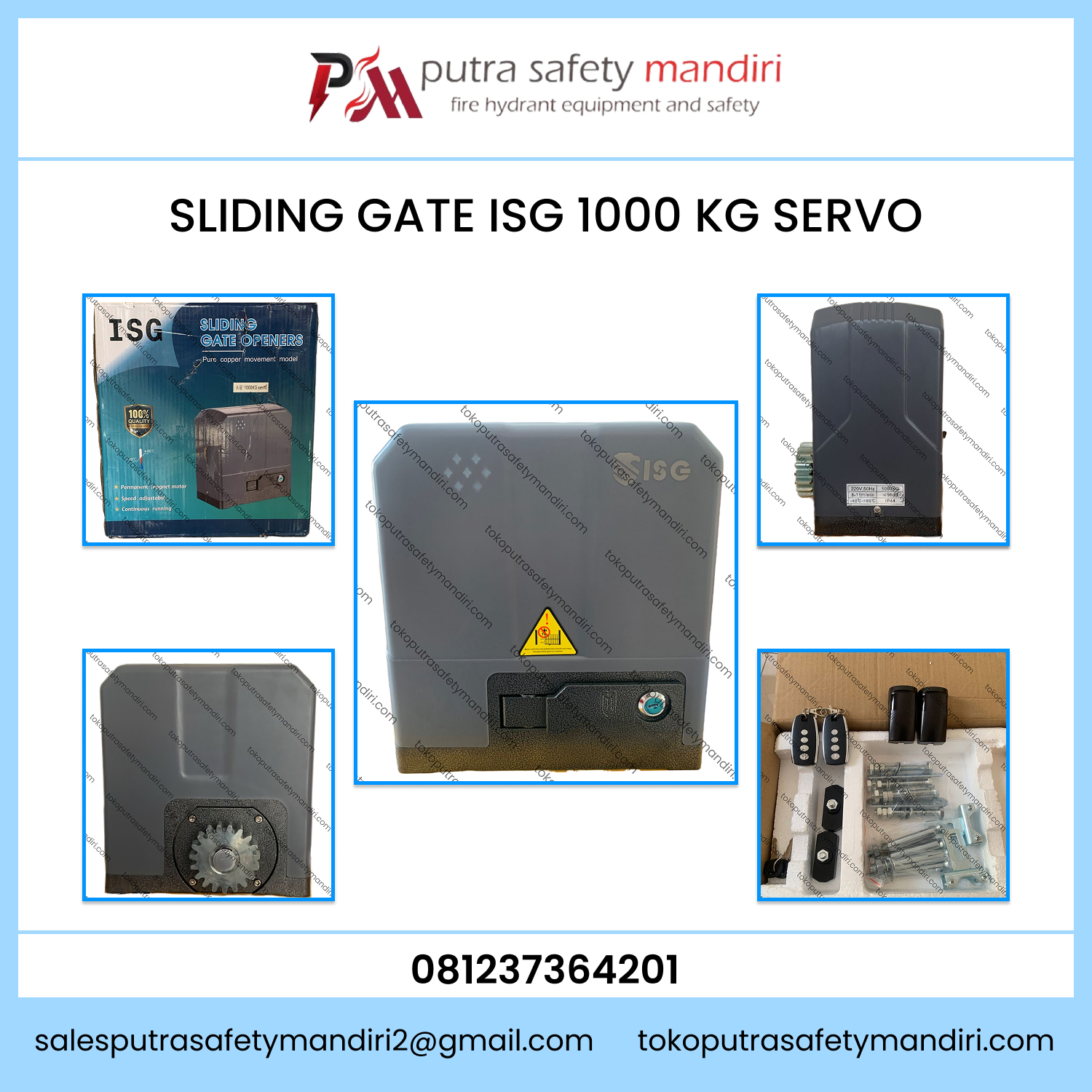 AUTOMATIC SLIDING GATE SERVO 1 TON PINTU PAGAR ISG