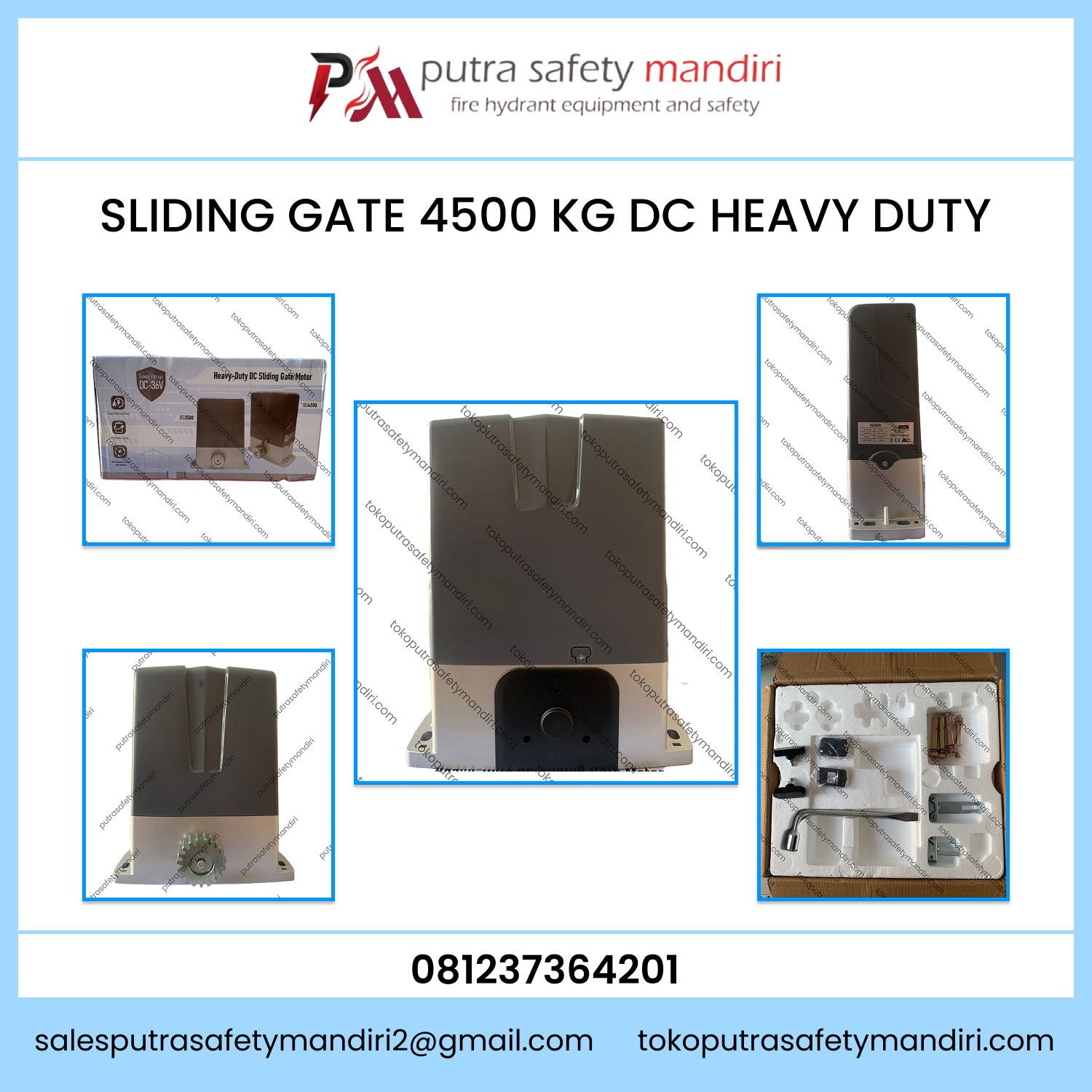SLIDING GATE HEAVY DUTY OTOMATIS 4.5 TON/4500 KG