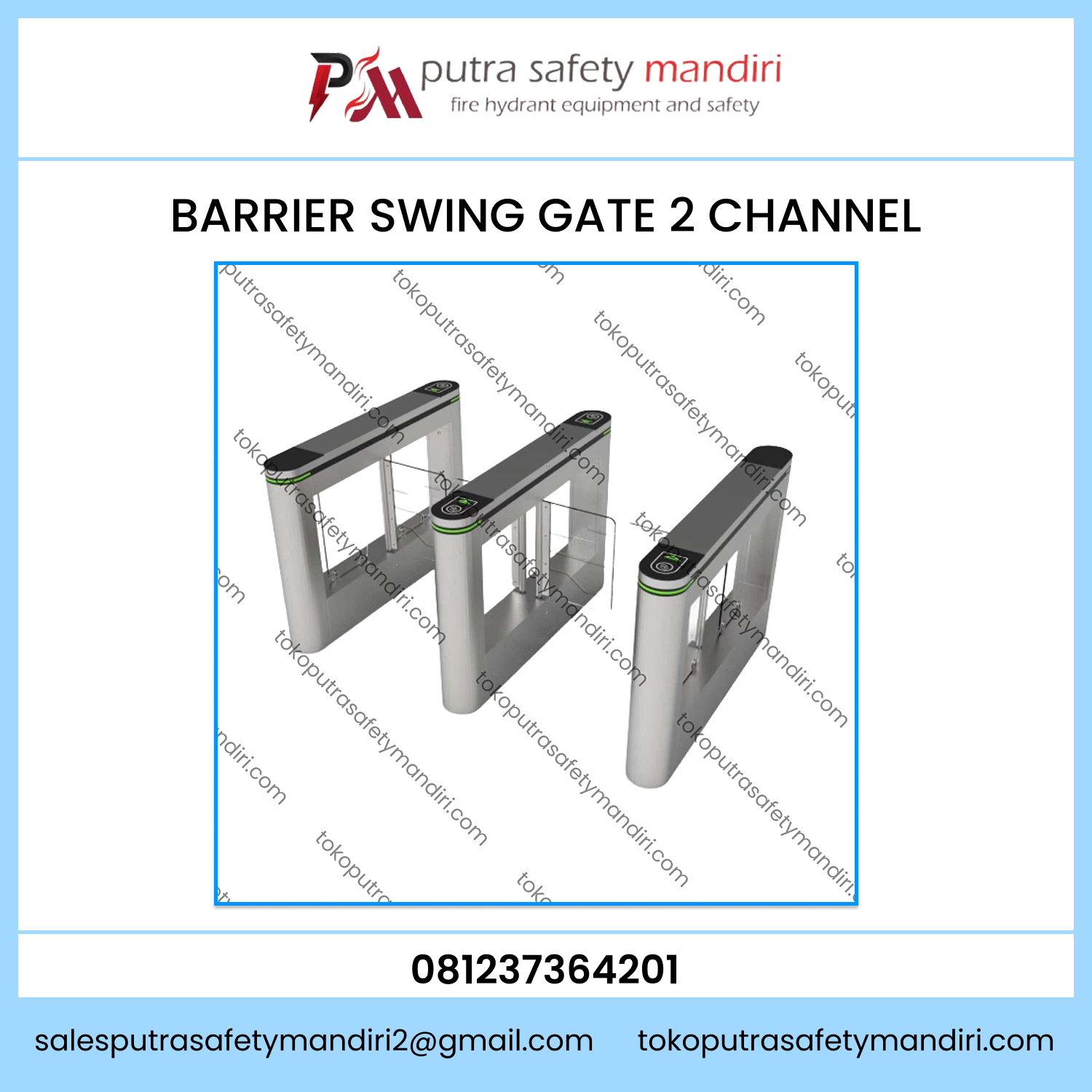 SWING GATE 2 LANE AUTOMATIC BARRIER DUAL CHANNEL