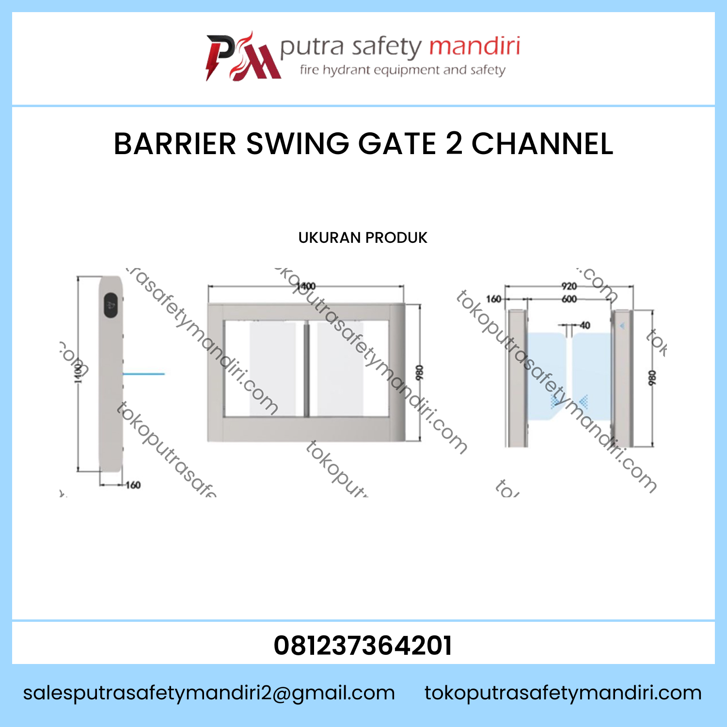 SWING GATE 2 LANE AUTOMATIC BARRIER DUAL CHANNEL