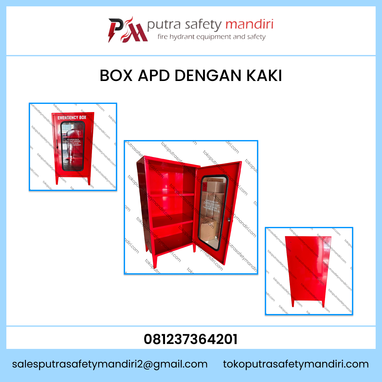 LEMARI APD KAKI UKURAN 100X90X60 CM BOX PERLENGKAPAN SAFETY REGU DAMKAR ...