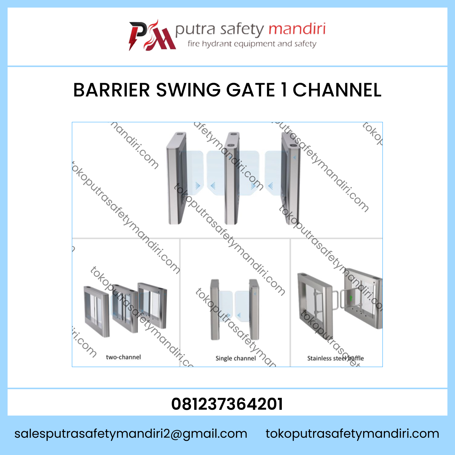 SWING GATE 1 CHANNEL AUTOMATIC PEDESTRIAN SYSTEM