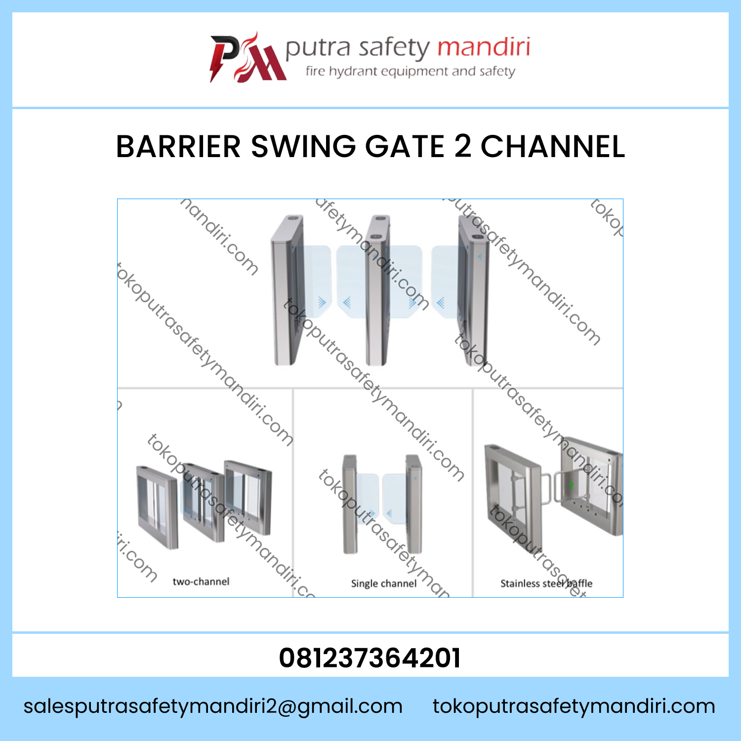 SWING GATE 2 LANE AUTOMATIC BARRIER DUAL CHANNEL