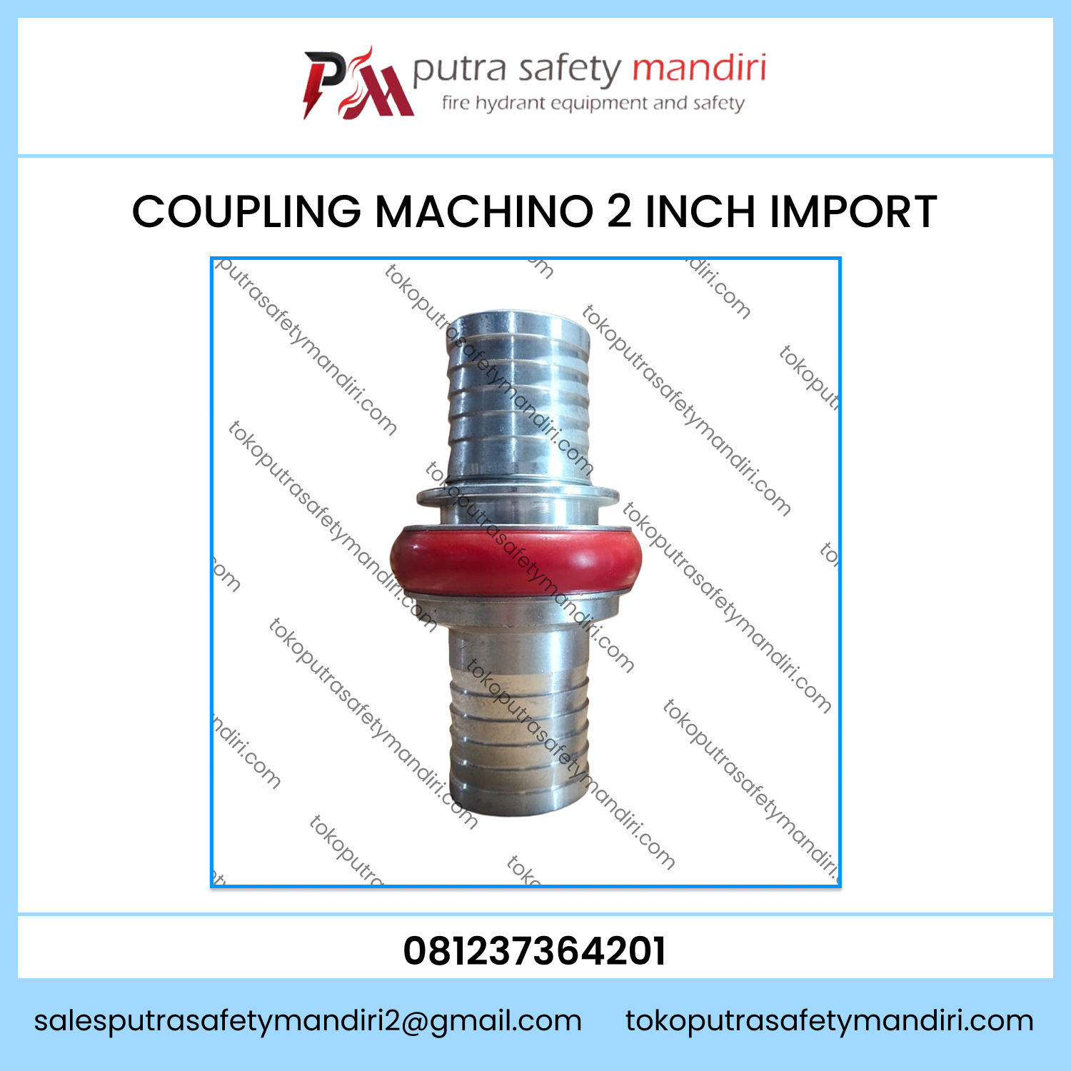 ALUMINIUM COUPLING 2" MACHINO IMPORT KOPLING