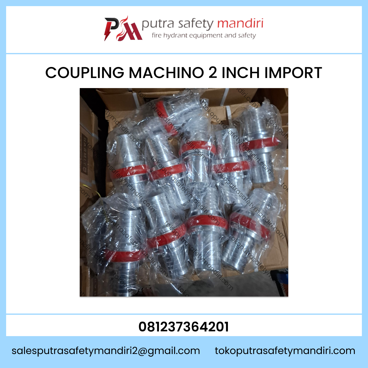 ALUMINIUM COUPLING 2" MACHINO IMPORT KOPLING
