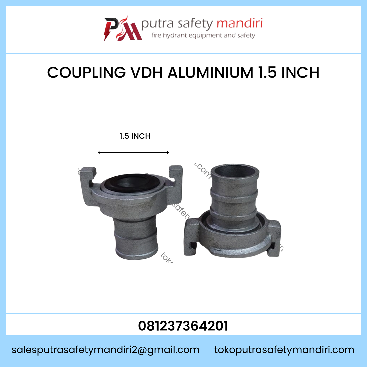 VDH COUPLING 1.5" ALUMINIUM ALLOY KOPLING SELANG