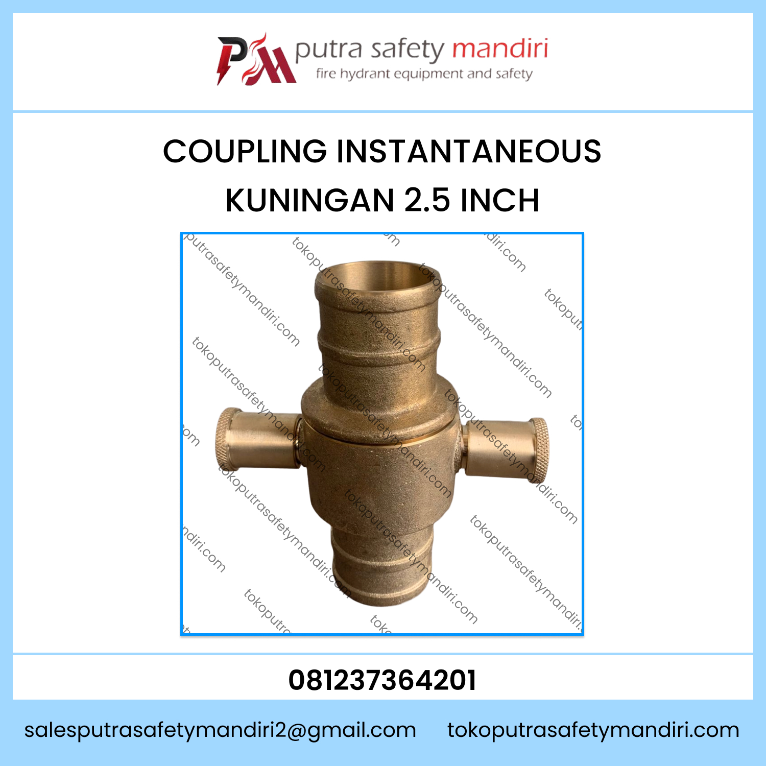 INSTANTANEOUS COUPLING 2.5" KUNINGAN KOPLING