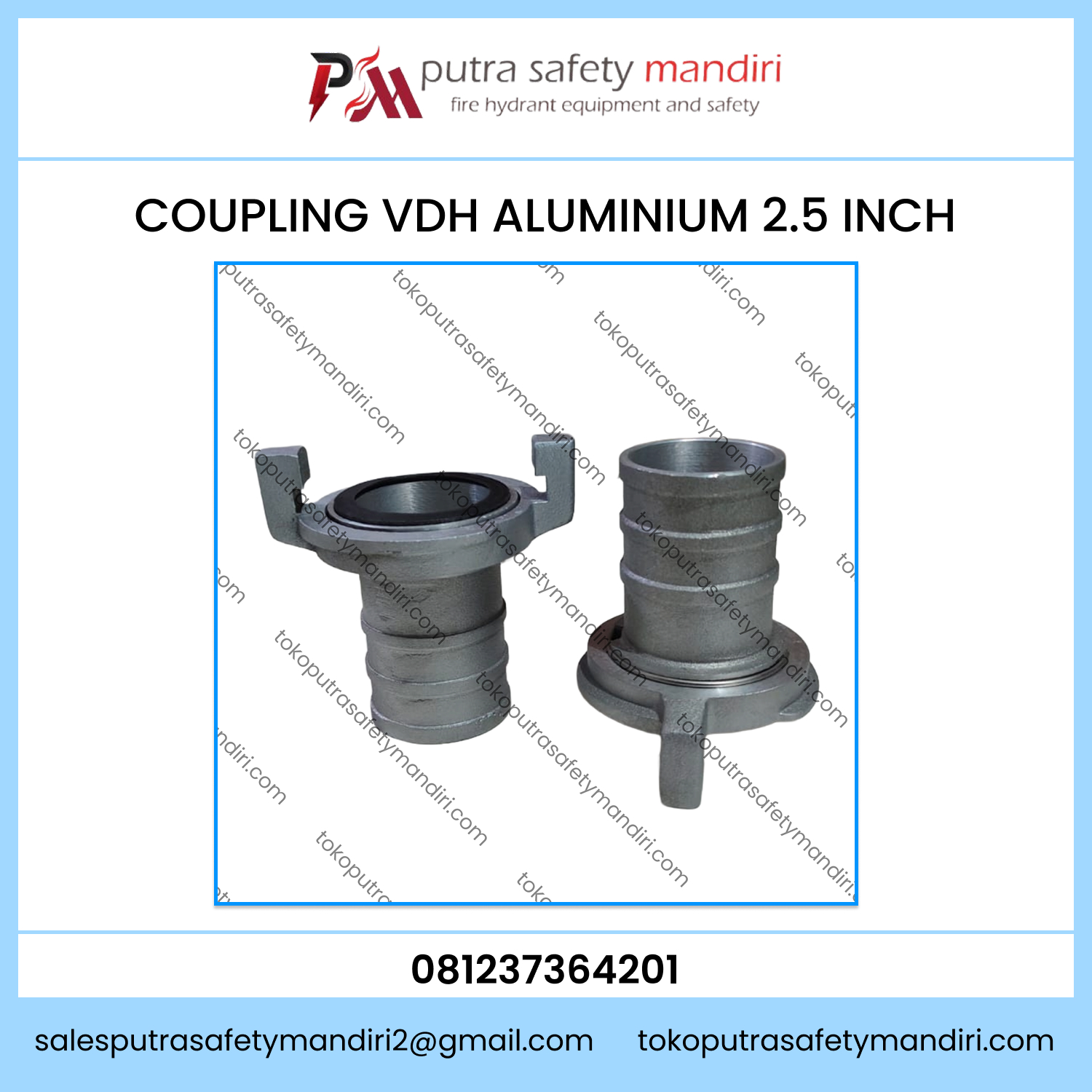 VDH COUPLING ALLOY 2.5" FIRE HOSE CONNECTOR