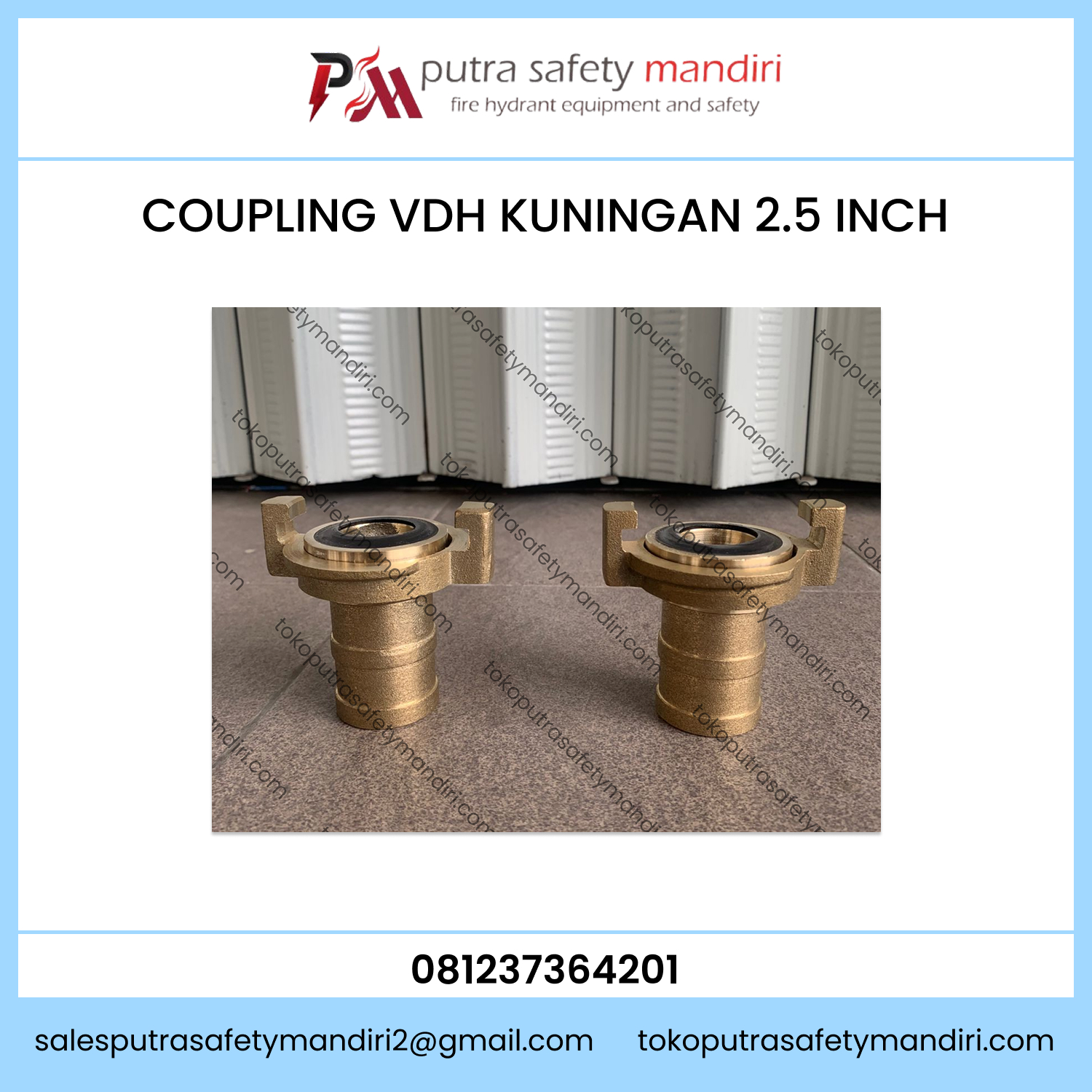 COUPLING VDH KUNINGAN 2.5" VAN DER HEYDE KOPLING