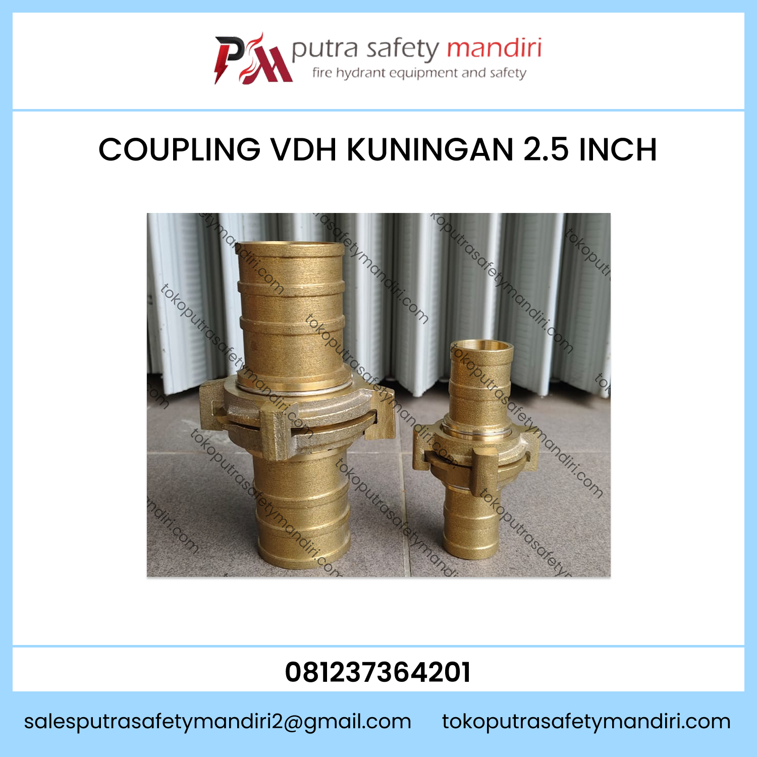 COUPLING VDH KUNINGAN 2.5" VAN DER HEYDE KOPLING