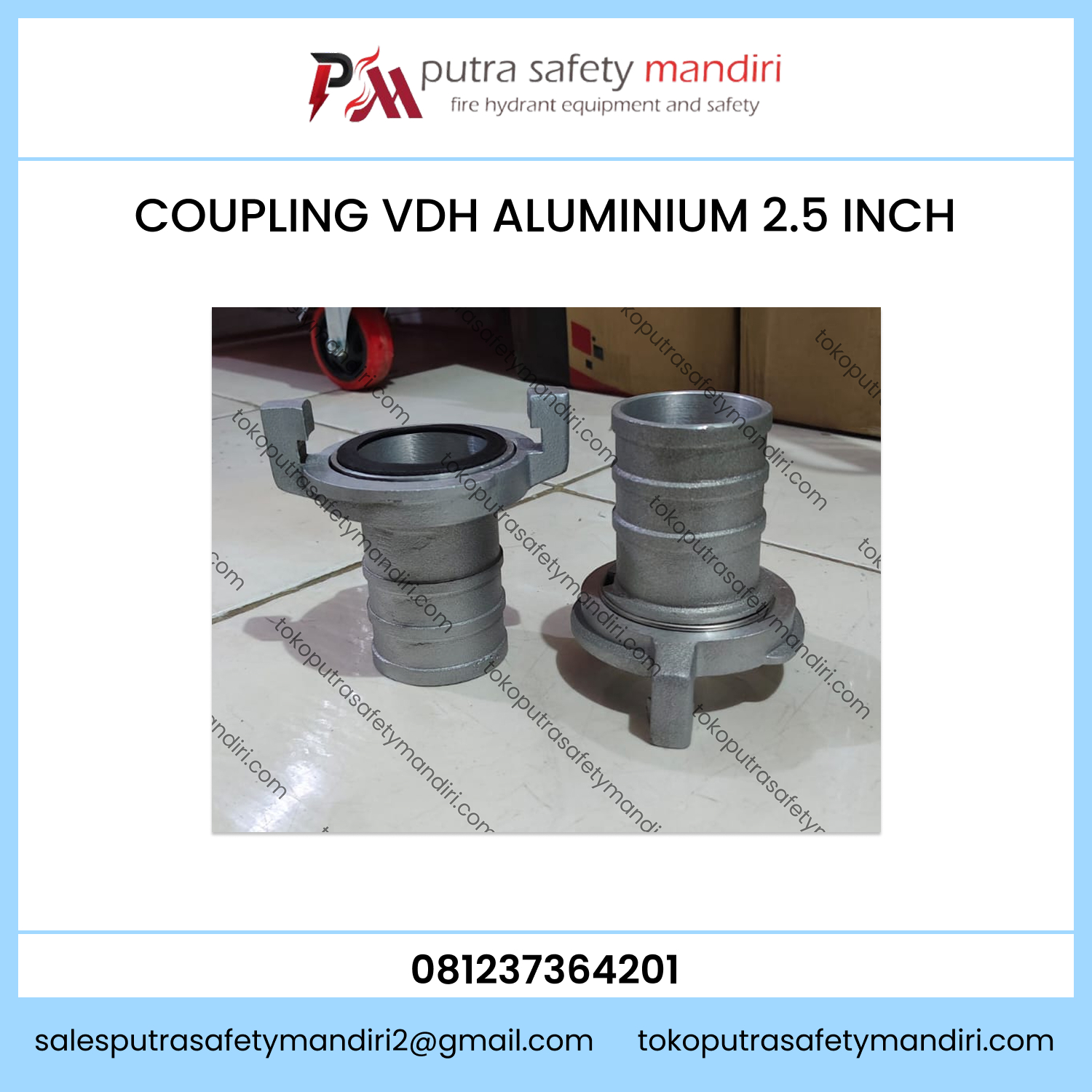 VDH COUPLING ALLOY 2.5" FIRE HOSE CONNECTOR