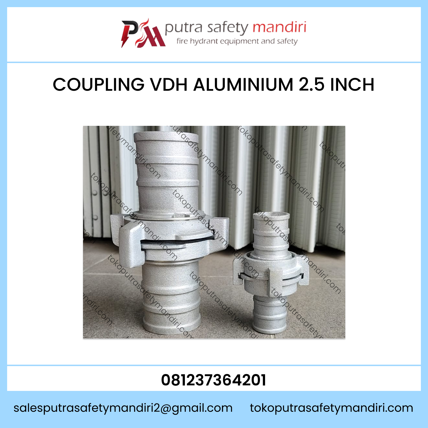 VDH COUPLING ALLOY 2.5" FIRE HOSE CONNECTOR