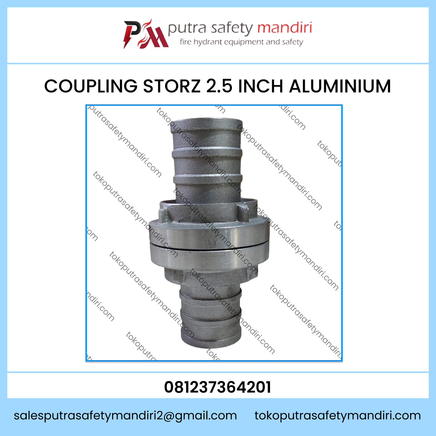 COUPLING STORZ ALLOY 2.5 INCH KONEKTOR PEMADAM