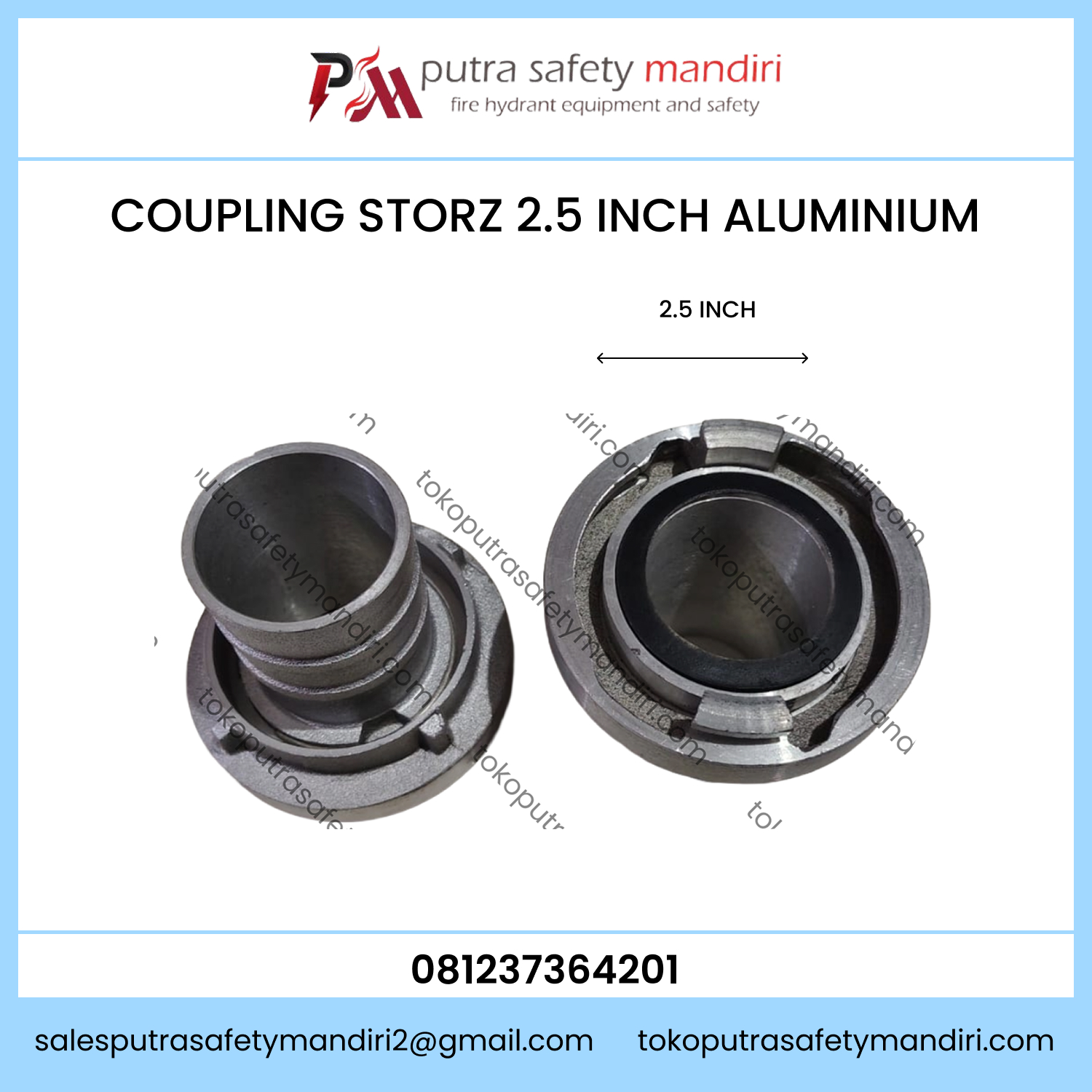 COUPLING STORZ ALLOY 2.5 INCH KONEKTOR PEMADAM