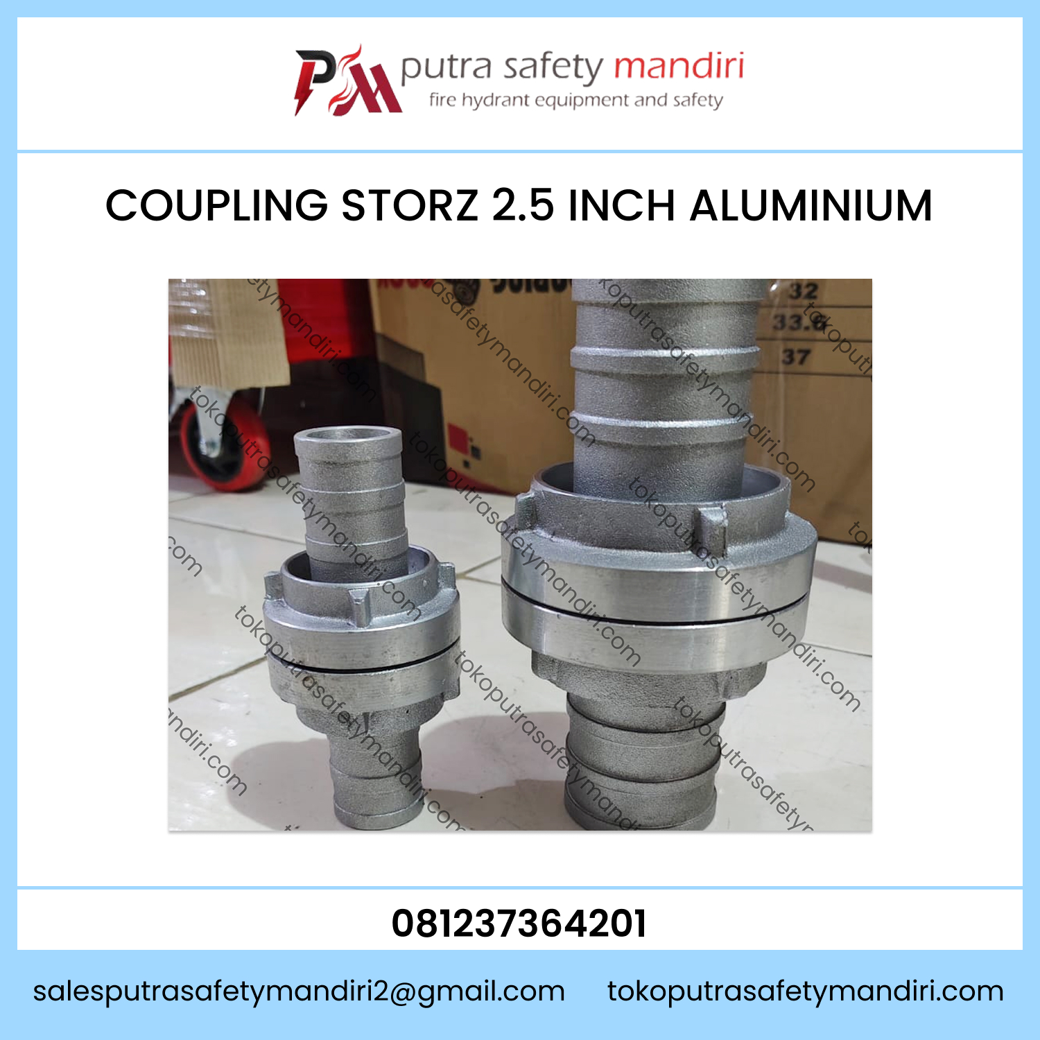 COUPLING STORZ ALLOY 2.5 INCH KONEKTOR PEMADAM